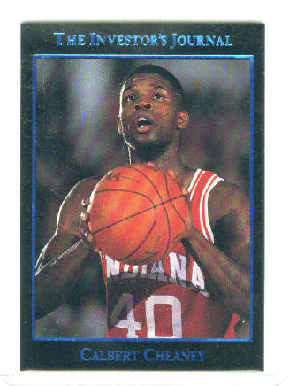 1993 Investor's Journal Blue Foil Card #21 Calbert Cheaney