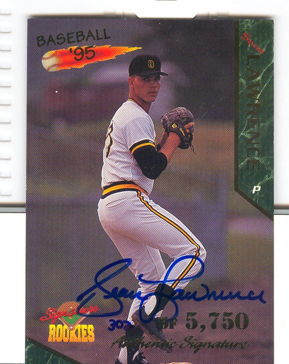 1995 Signature Rookies Signatures #30 Sean Lawrence - NM-MT