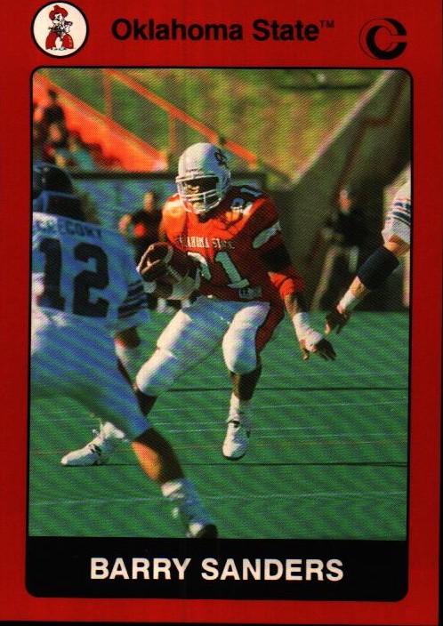 1991 Oklahoma State Collegiate Collection #61 Barry Sanders F - NM-MT