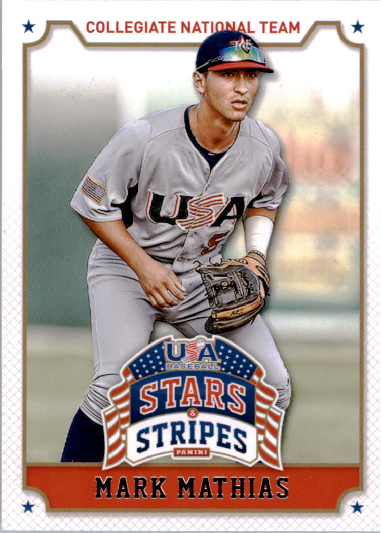 2015 USA Baseball Stars and Stripes #70 Mark Mathias - NM-MT