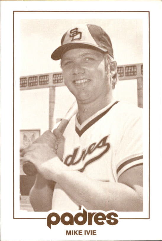 1977 Padres Schedule Cards #29C Mike Ivie/(Bat on shoulder) - NM ...