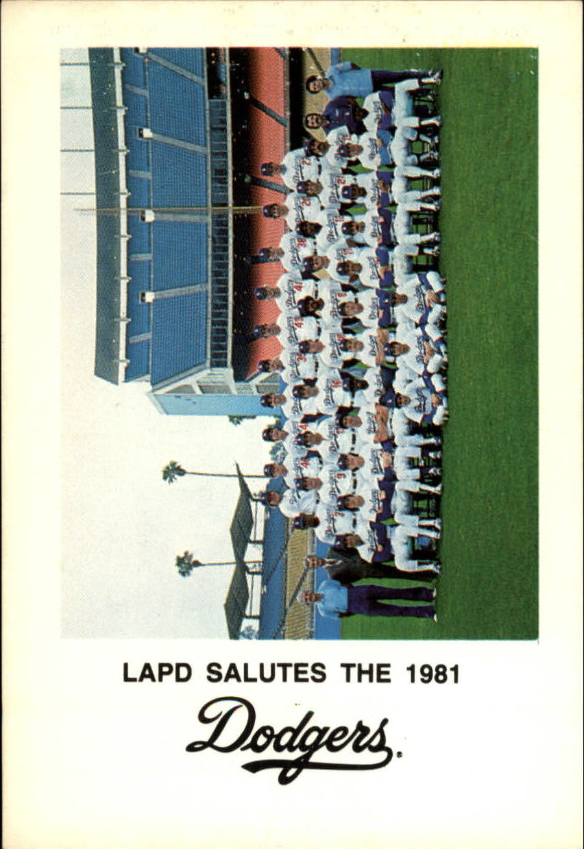 1981 Dodgers Police #NNO Team Photo/Checklist - NM-MT - Steve Taft ...