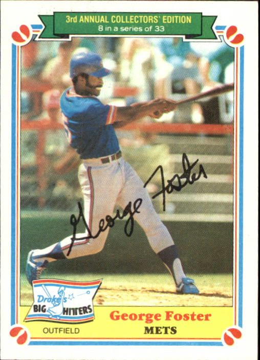 1983 Drake's #8 George Foster - NM-MT