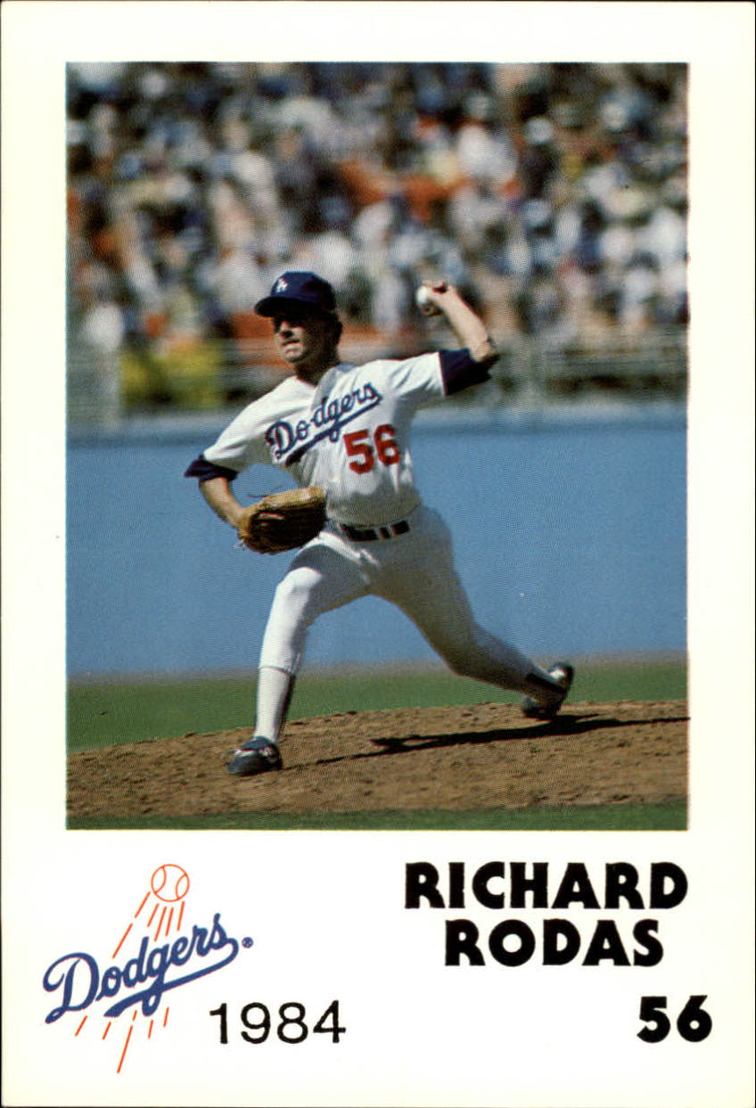 1984 Dodgers Police #56 Richard Rodas - VG