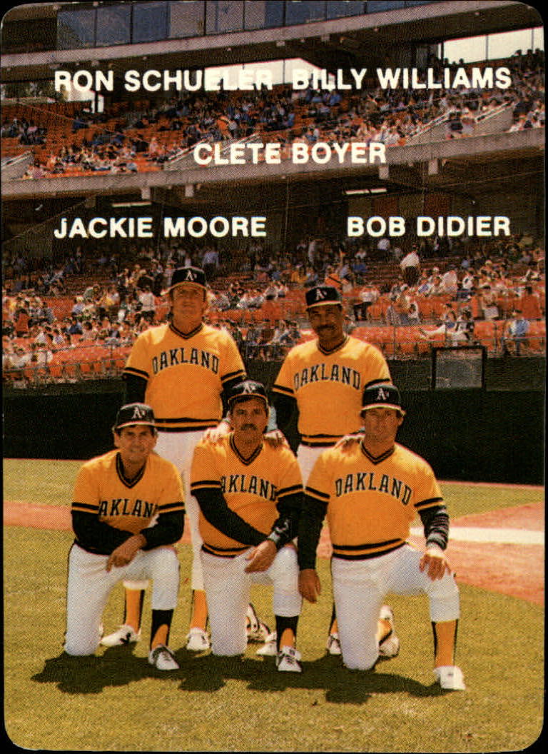 1984 A's Mother's #27 A's Coaches/Ron Schueler/Billy Williams/Clete B ...