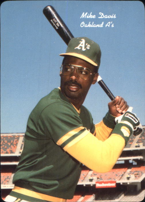 1986 A's Mother's #7 Mike Davis - NM-MT