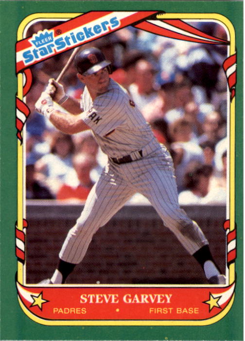 1987 Fleer Star Stickers #46 Steve Garvey - NM-MT