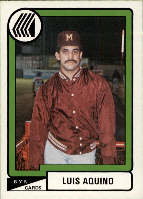 1988-89 BYN Puerto Rico Winter League Update #22 Luis Aquino - NM-MT