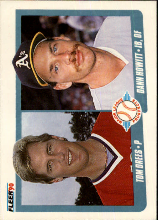 1990 Fleer #644 Tom Drees RC/Dann Howitt RC - NM-MT