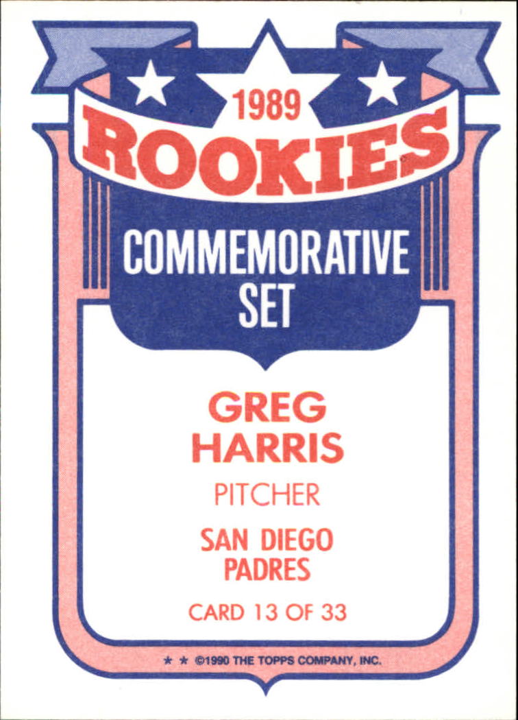 1990 Topps Rookies #13 Greg W. Harris - NM-MT