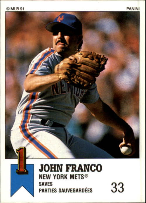 1991 Panini Canadian Top 15 #81 John Franco - NM-MT
