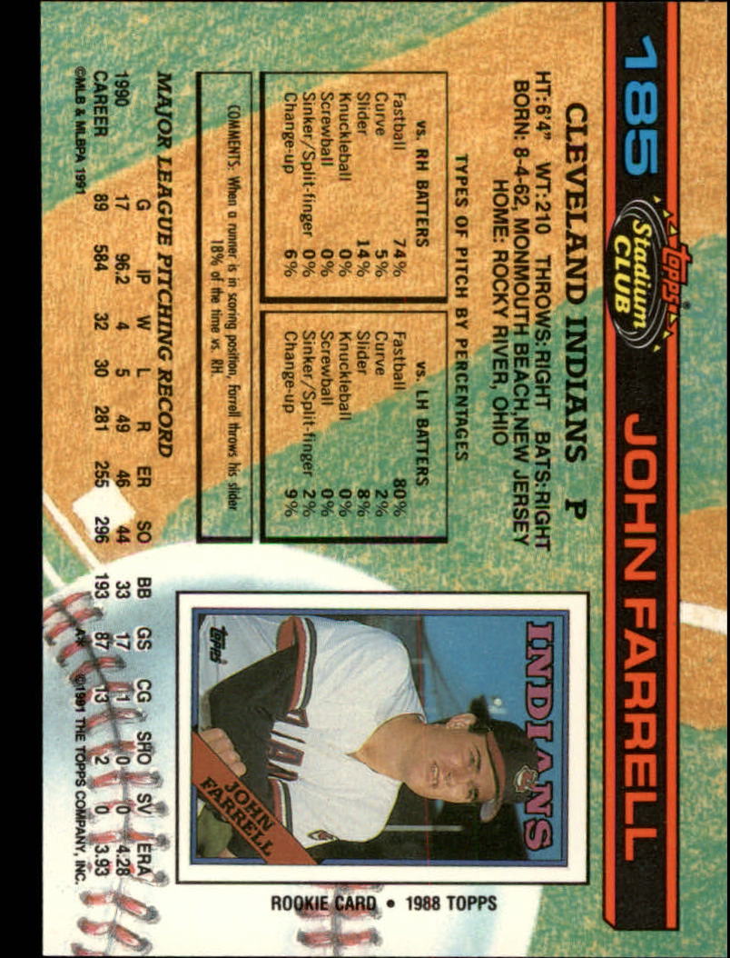 1991 Stadium Club #185 John Farrell