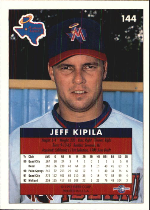 1992-93 Excel #144 Jeff Kipila - NM-MT