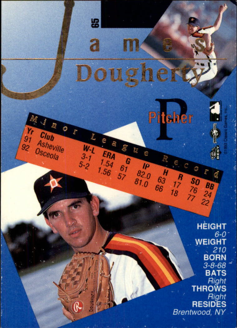 1993 Classic/Best Gold #65 James Dougherty - NM-MT