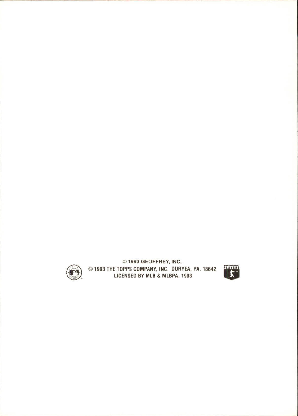 1993 Toys'R'Us Master Photos #12 Frank Thomas - EX