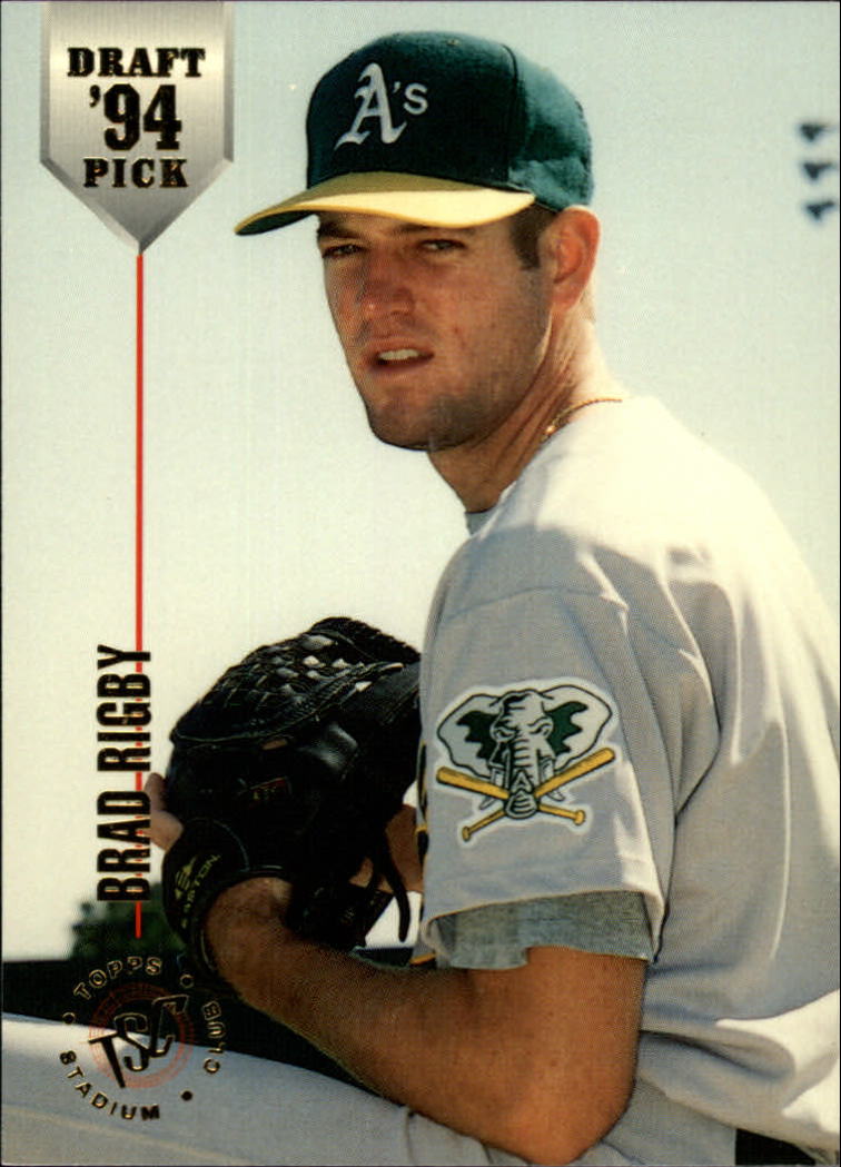 1994 Stadium Club Draft Picks #28 Brad Rigby XRC - XRC ROOKIE - NM-MT
