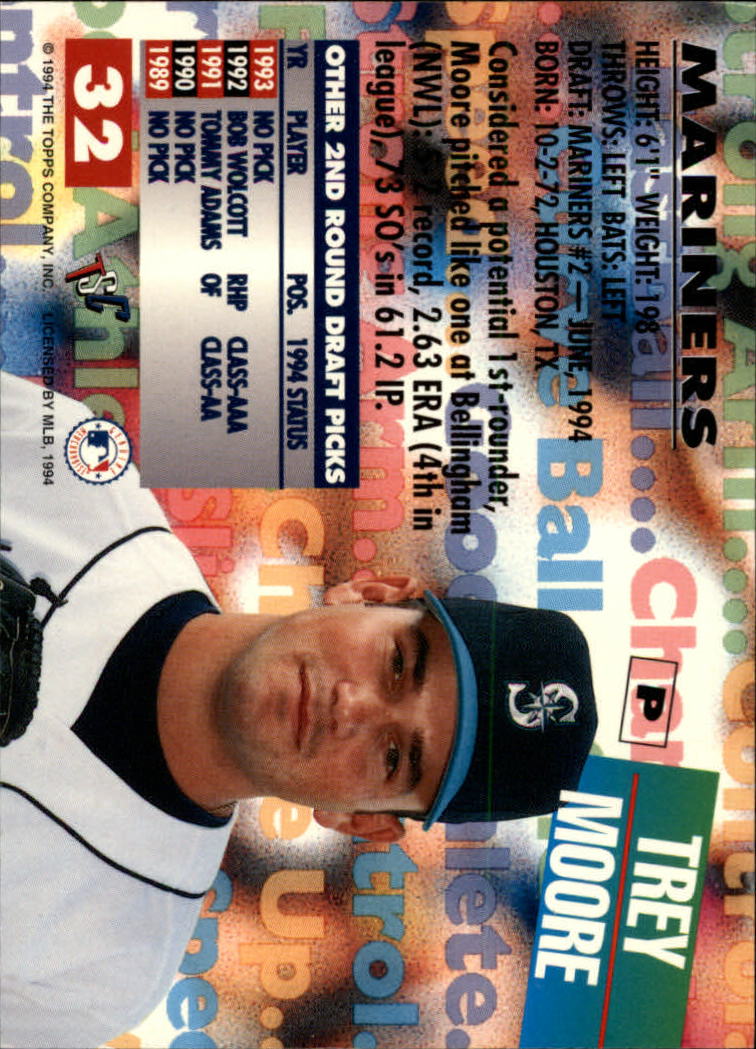 1994 Stadium Club Draft Picks #32 Trey Moore XRC - XRC ROOKIE - NM-MT
