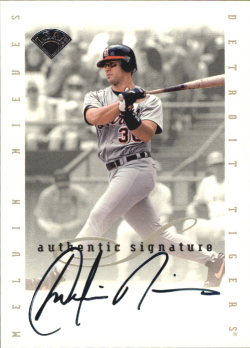 1996 Leaf Signature Extended Autographs #143 Melvin Nieves - NM-MT