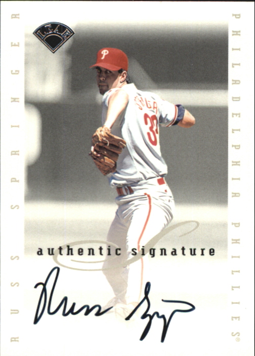 1996 Leaf Signature Extended Autographs #190 Russ Springer - A2878 - NM-MT