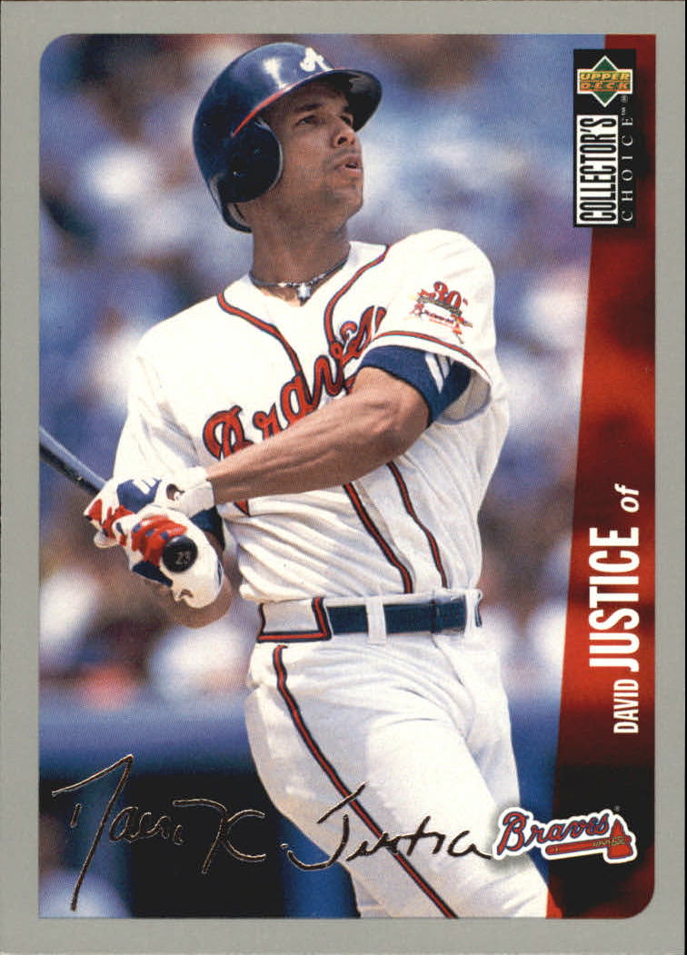 1996 Collector's Choice Silver Signature #43 David Justice - NM-MT