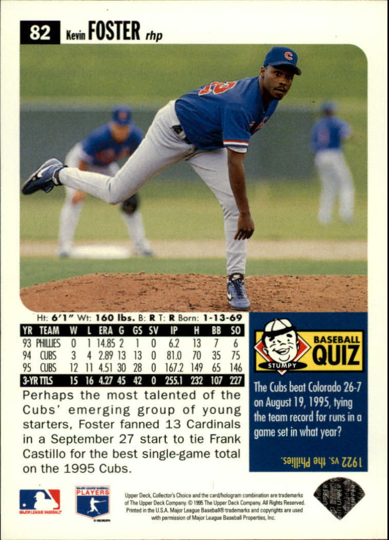 1996 Collector's Choice #82 Kevin Foster - NM-MT - Jim & Steve's ...