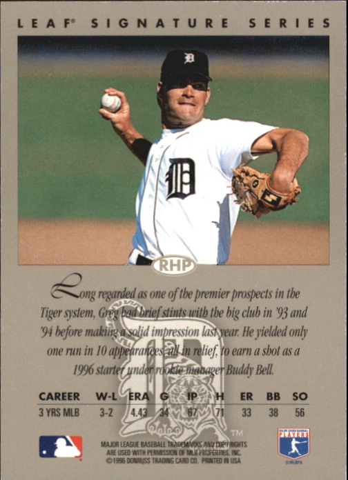 1996 Leaf Signature Autographs #79 Greg Gohr - NM-MT - Card Shack ...