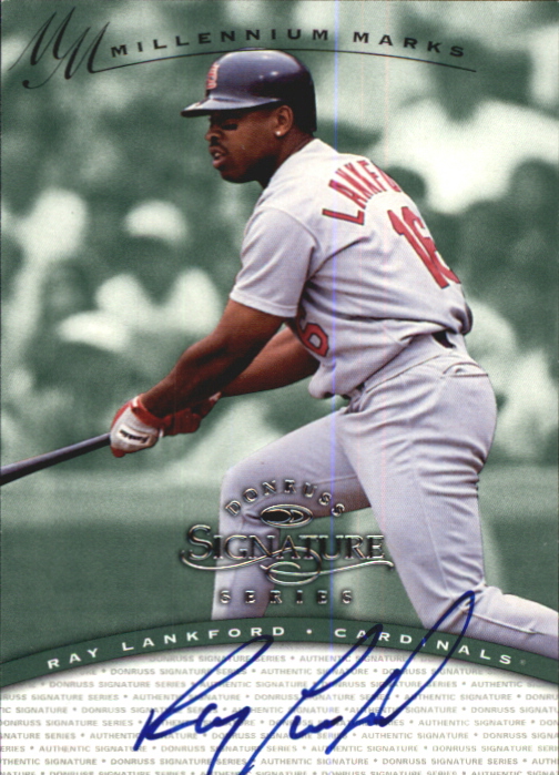 1997 Donruss Signature Autographs Millennium #78 Ray Lankford - NM-MT