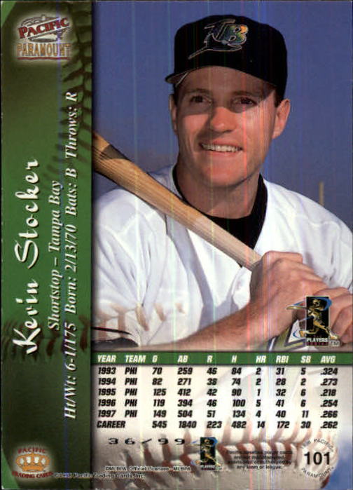 1998 Paramount Holographic Silver #101 Kevin Stocker - NM-MT