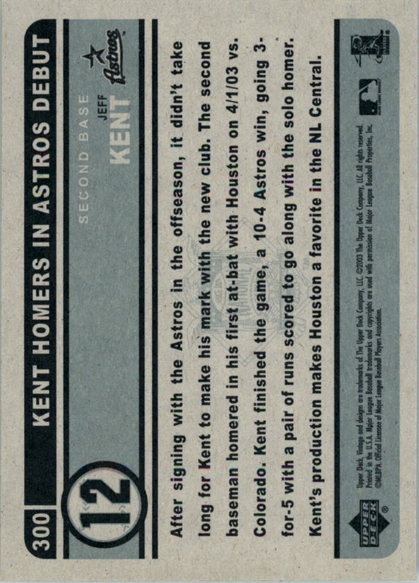 2003 Upper Deck Vintage #300 Jeff Kent - NM-MT