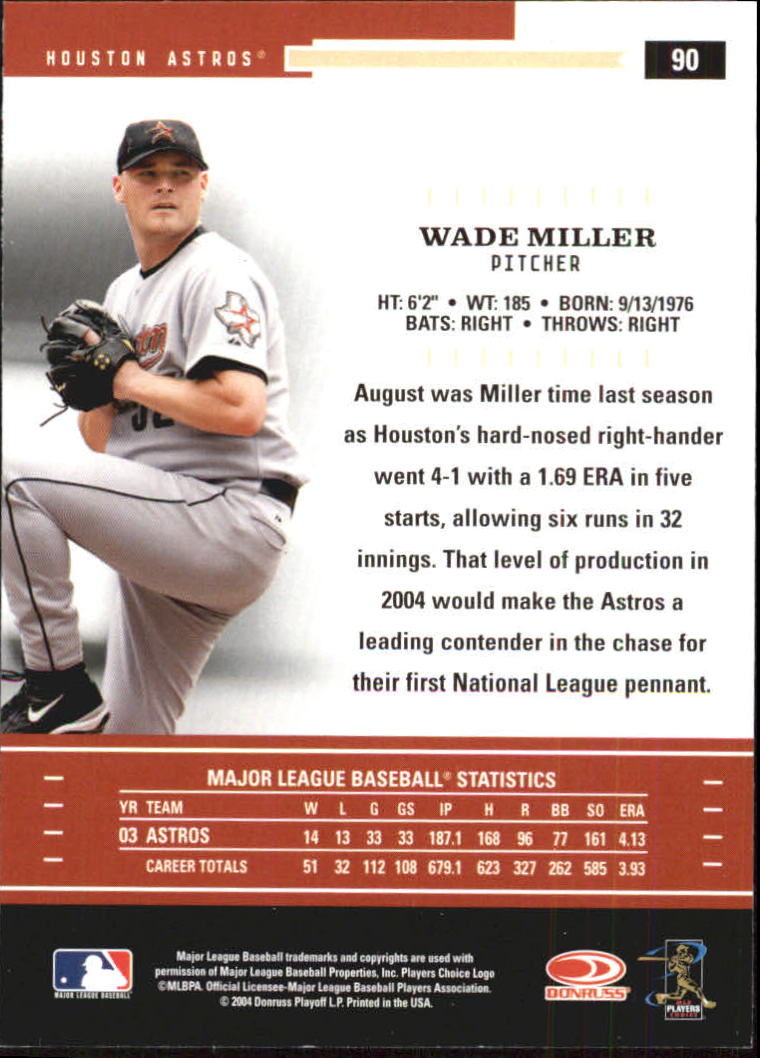 2004 Throwback Threads #90 Wade Miller - NM-MT