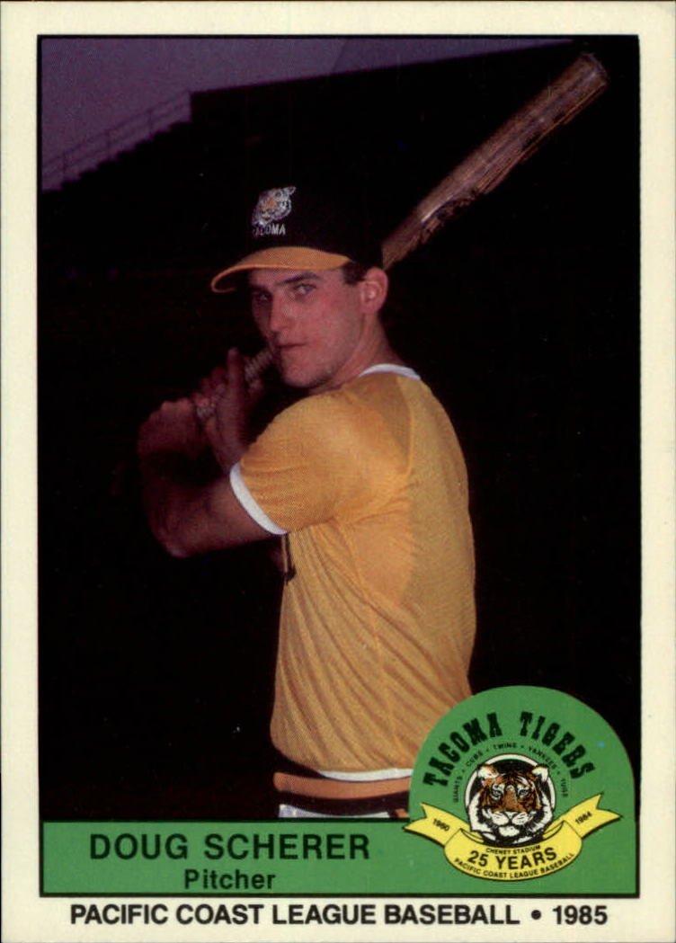 1985 Tacoma Tigers Cramer #141 Doug Scherer - NM-MT