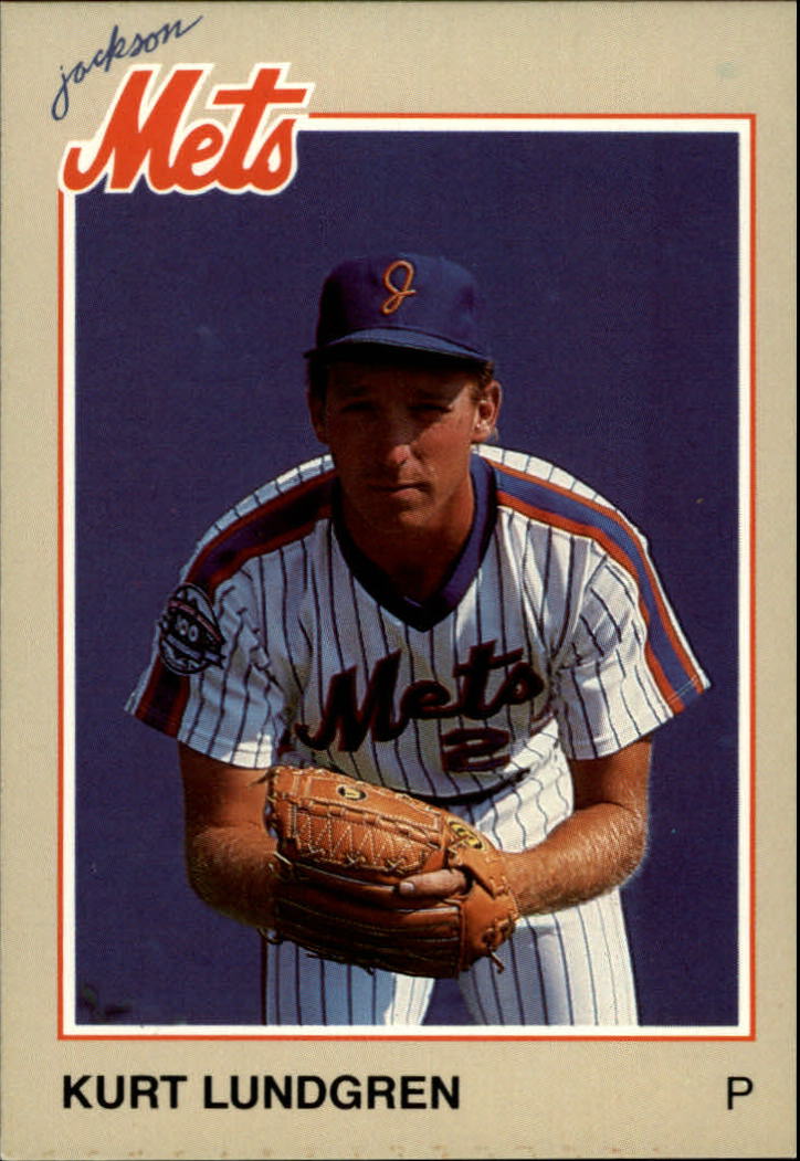 1987 Jackson Mets Feder #8 Kurt Lundgren - NM-MT