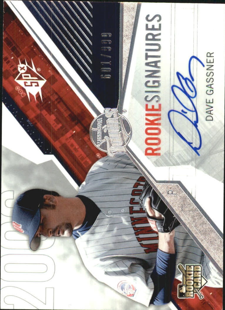 2006 SPx #129 David Gassner AU/999 (RC) - (#/999) - NM-MT