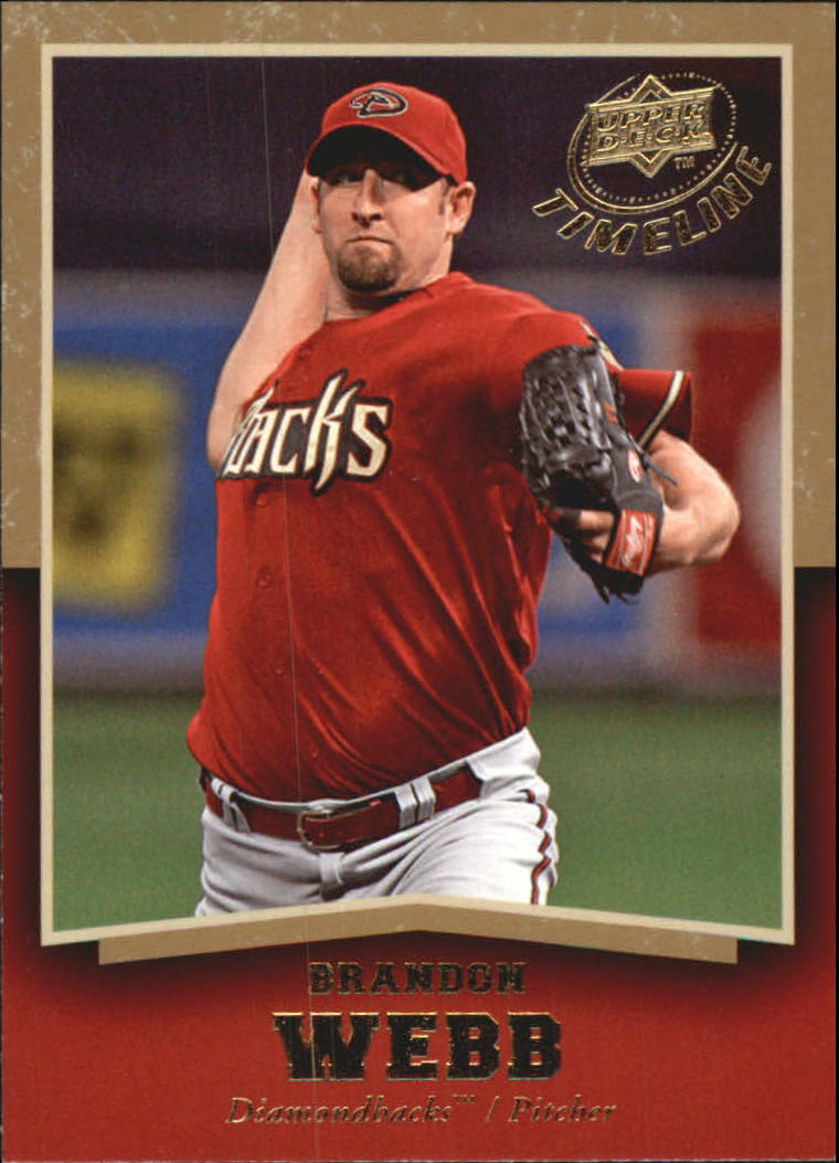 2008 Upper Deck Timeline Gold #25 Brandon Webb - NM-MT