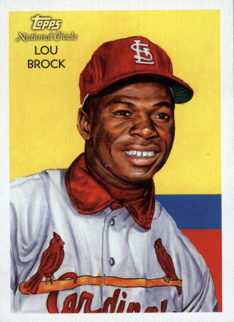 2010 Topps National Chicle Bazooka Back #222 Lou Brock - NM-MT