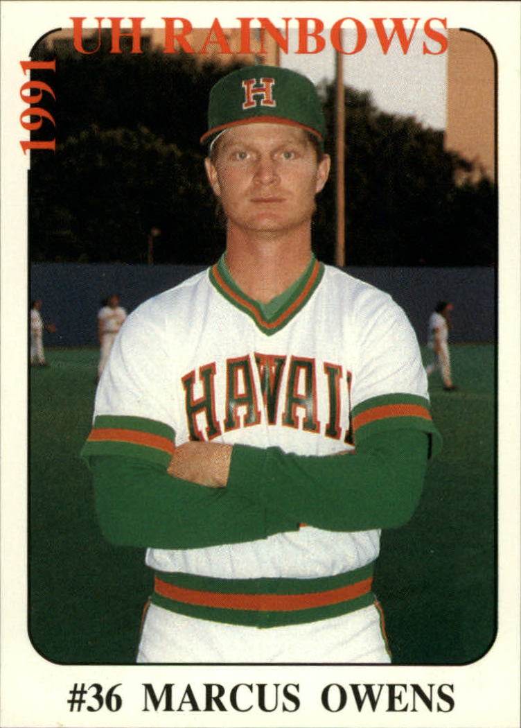 1991 Hawaii Islanders Team Issue #26 Marcus Owens - NM-MT