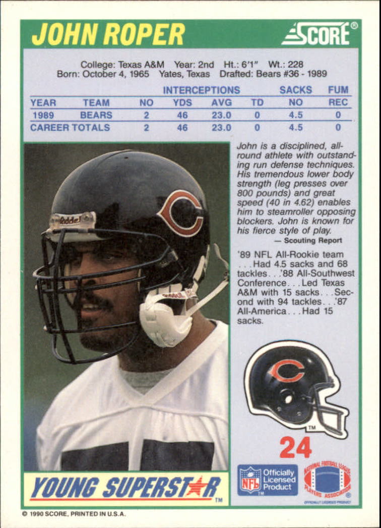 1990 Score Young Superstars #24 John Roper - MINT - Ziggy's Eastpointe ...