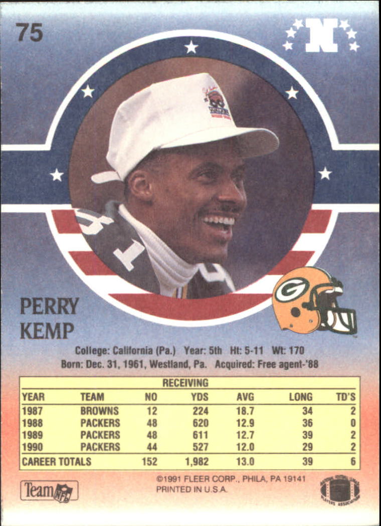 1991 Fleer Stars and Stripes #75 Perry Kemp - NM-MT+