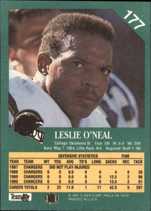 1991 Fleer #177 Leslie O'Neal - A9274 - NM-MT