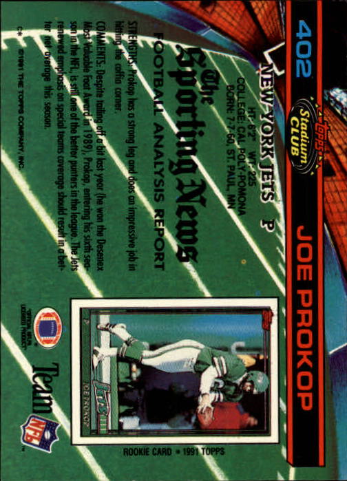1991 Stadium Club #402 Joe Prokop - NM-MT