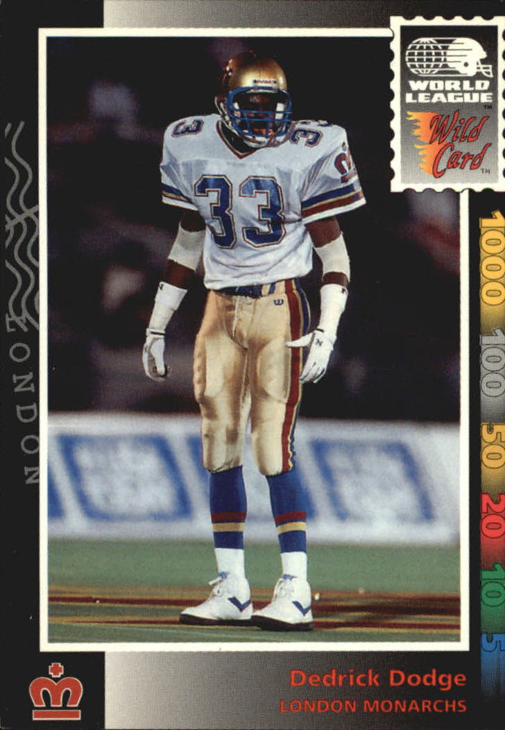 1992 Wild Card WLAF #121 Dedrick Dodge - NM-MT