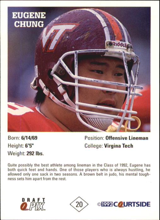 1992 Courtside #20 Eugene Chung - NM-MT