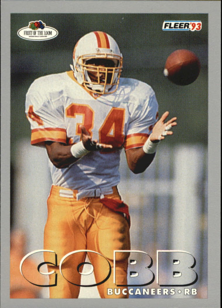 1993 Fleer Fruit of the Loom #37 Reggie Cobb - NM-MT
