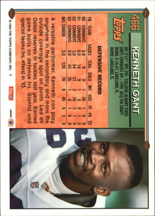 1994 Topps #466 Kenneth Gant - NM-MT