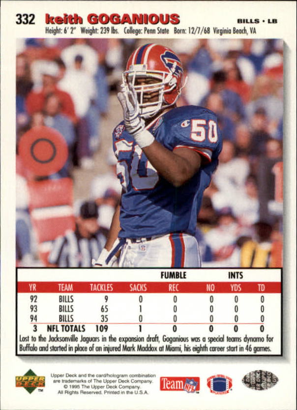 1995 Collector's Choice Player's Club #332 Keith Goganious - NM-MT