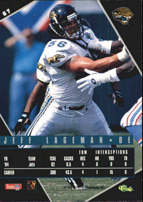 1995 Images Live #67 Jeff Lageman - NM-MT