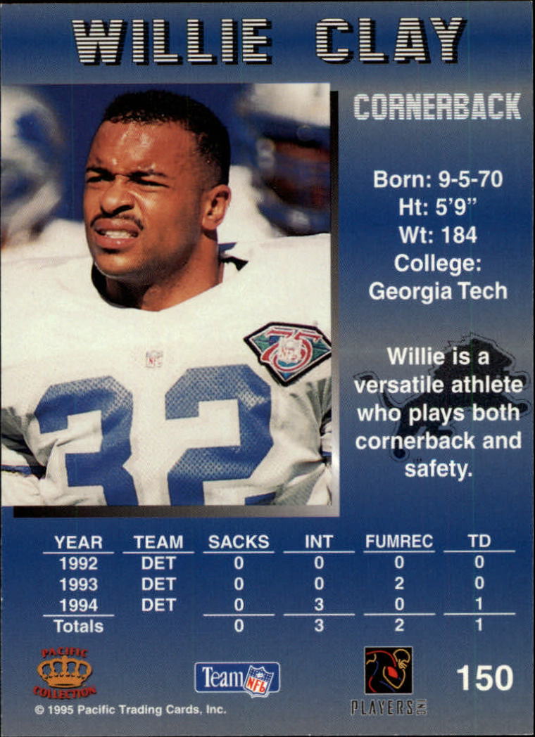 1995 Pacific #150 Willie Clay - NM-MT