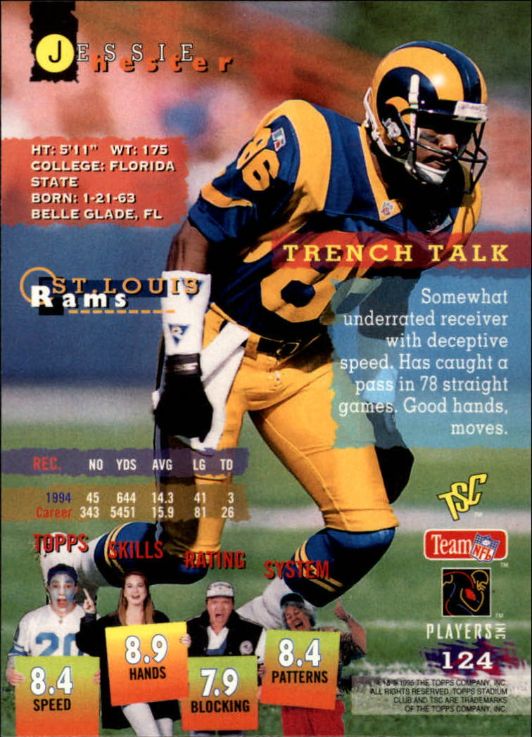 1995 Stadium Club #124 Jessie Hester - NM-MT+