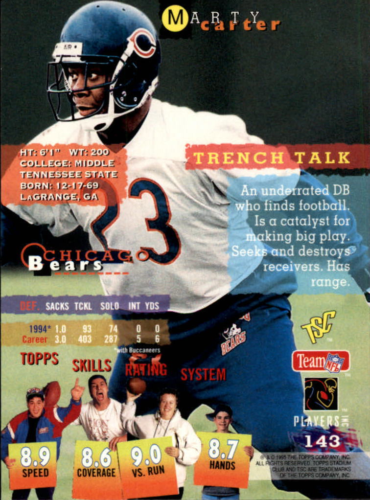 1995 Stadium Club #143 Marty Carter - NM