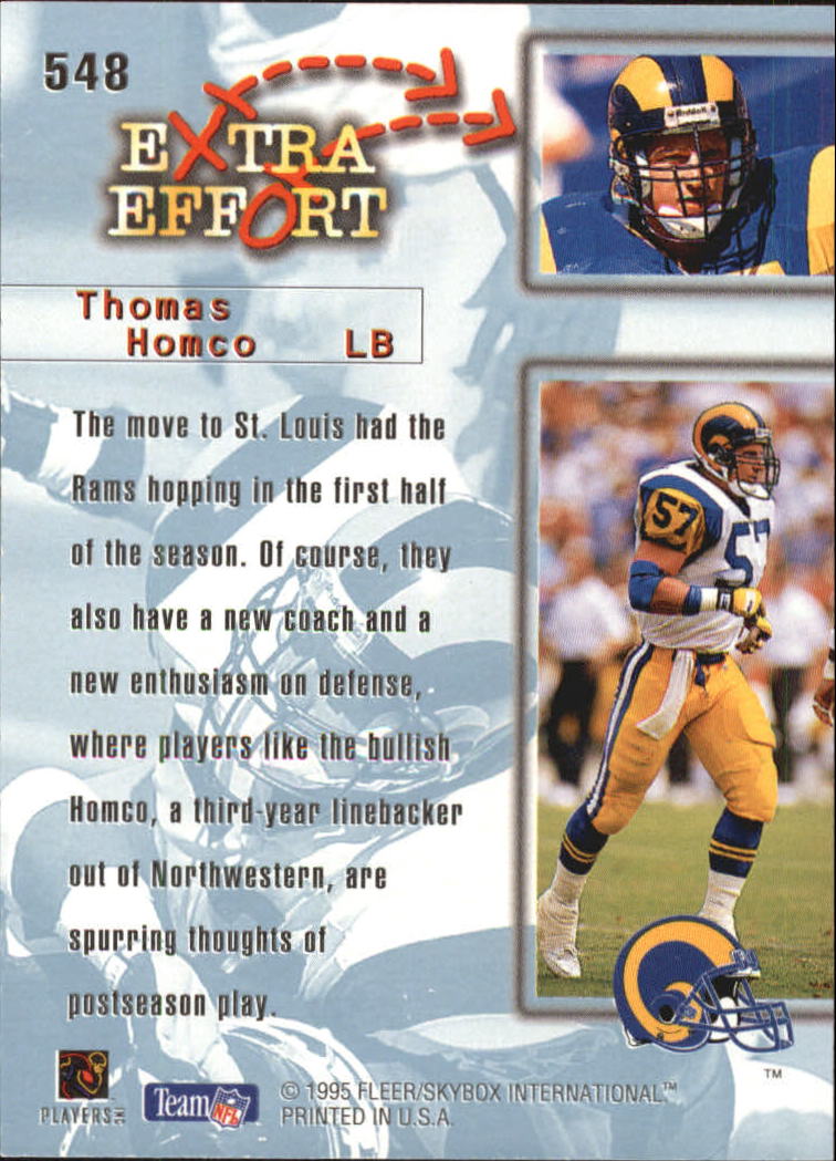 1995 Ultra #548 Thomas Homco EE - NM-MT